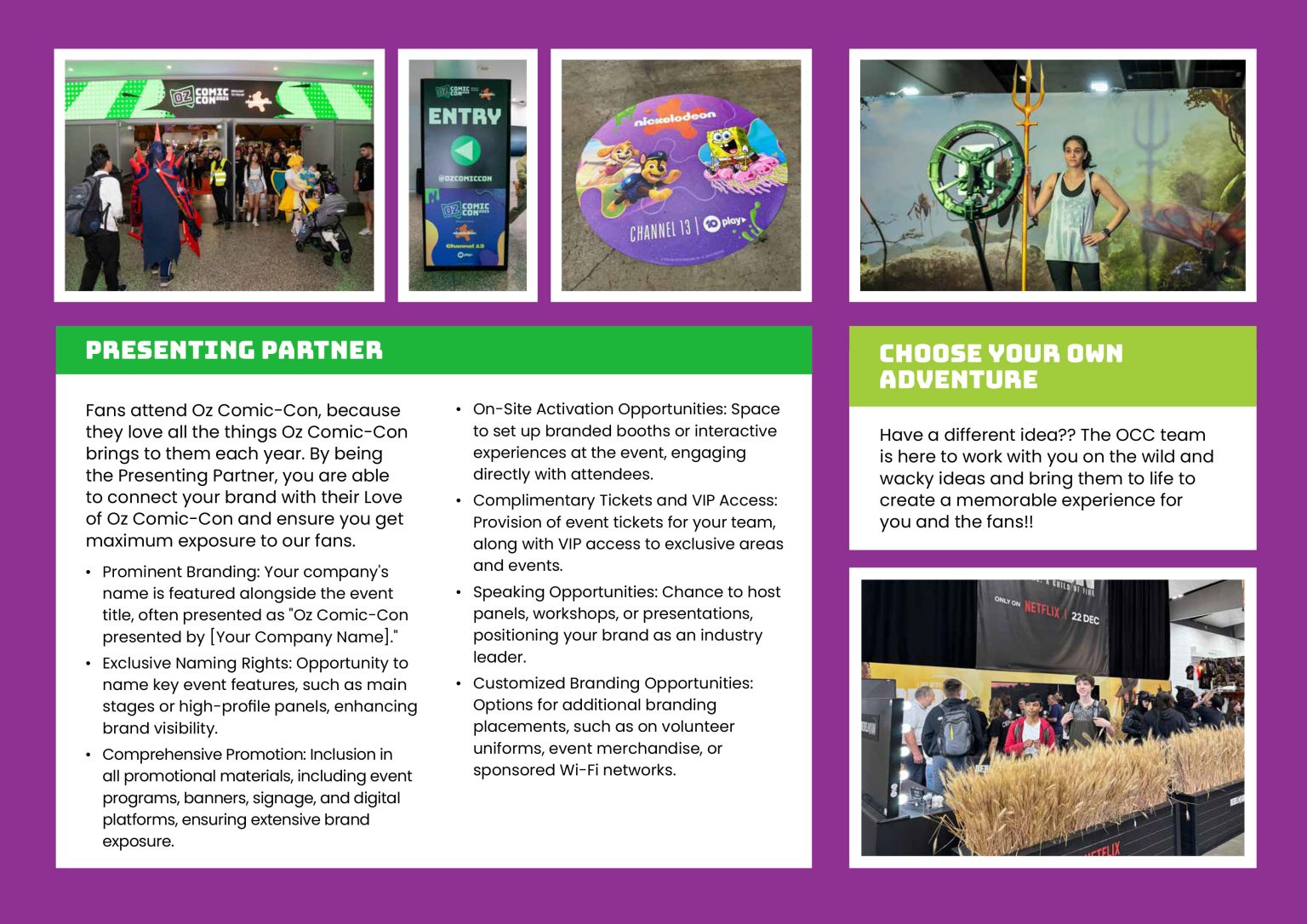 Sponsorship Opportunities - Oz Comic-Con