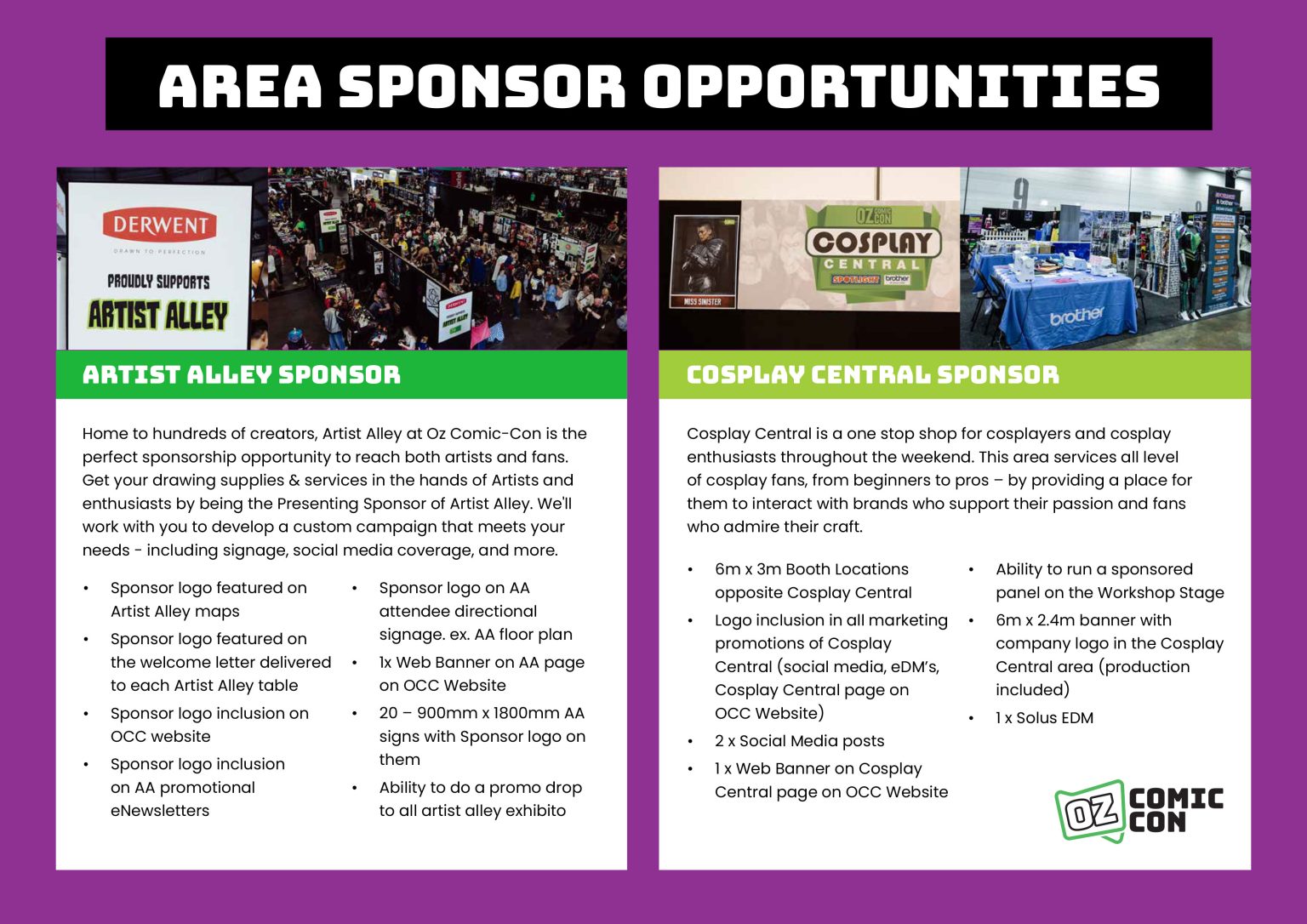 Sponsorship Opportunities - Oz Comic-Con